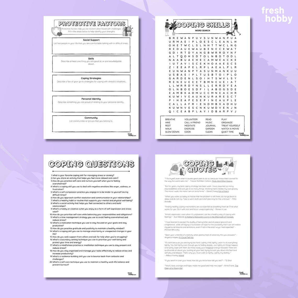 COPING SKILLS Worksheets 20 Worksheets for Exploring Coping Skills ...