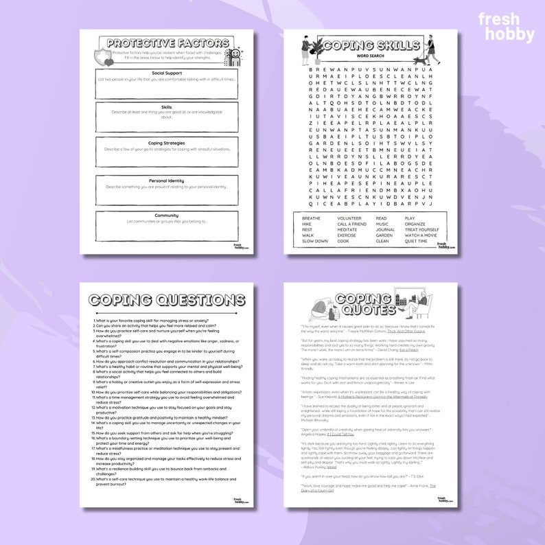 COPING SKILLS Worksheets | 20+ Worksheets for Exploring Coping Skills ...
