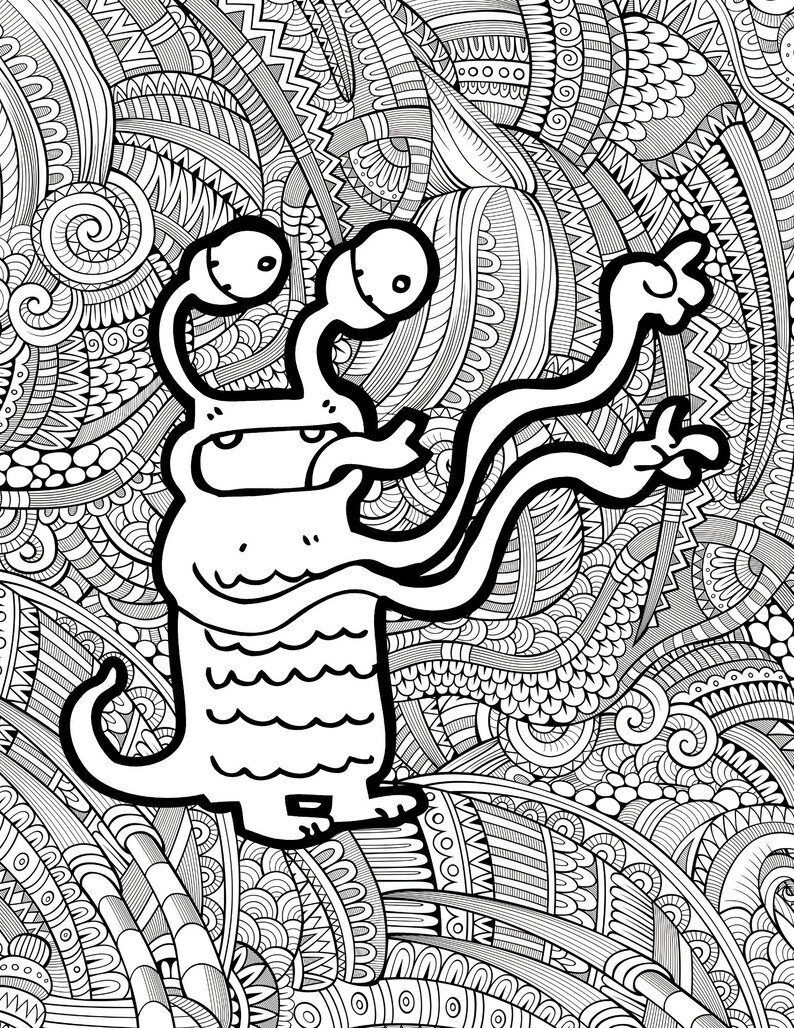 AWKWARD ALIENS Coloring Book | 30+ Pages of Alien Coloring Pages - Etsy