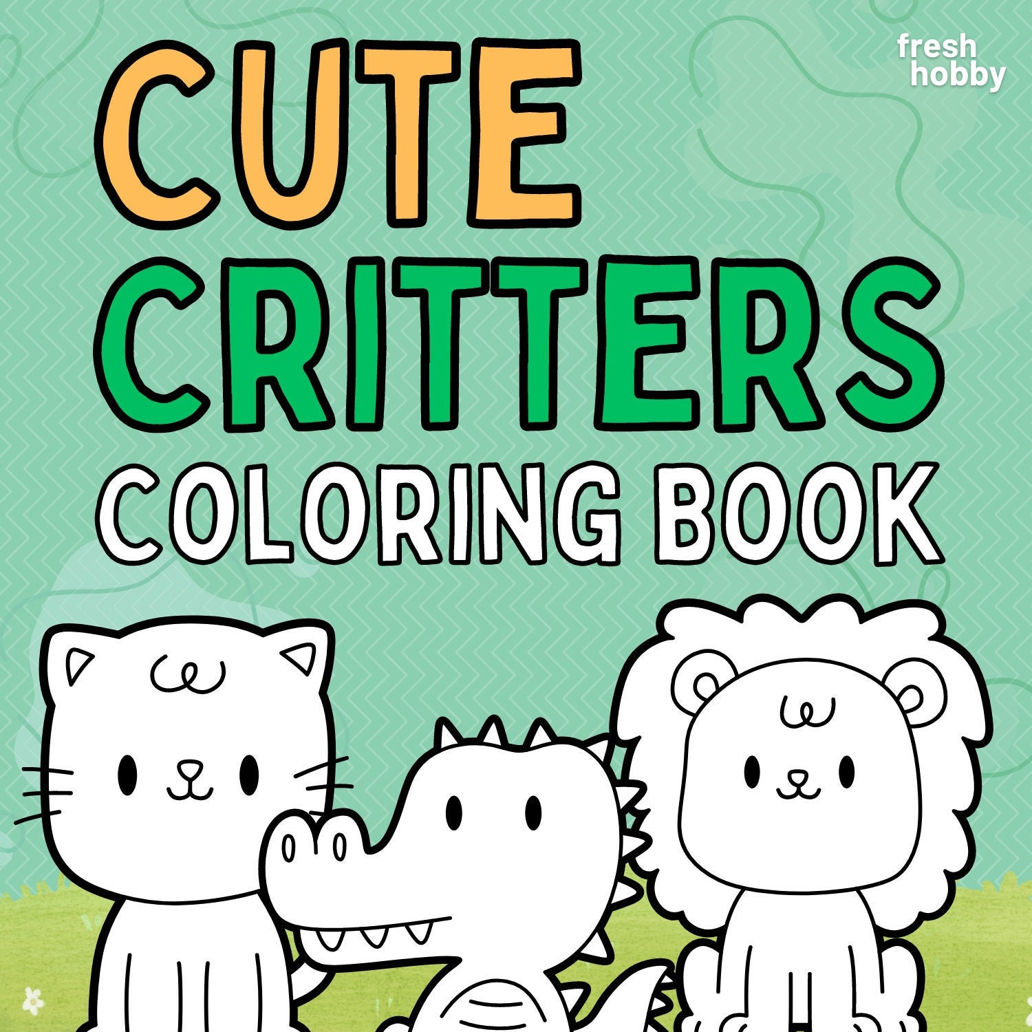 CUTE CRITTERS Coloring Book 30 Pages of Cute Animal Coloring Pages Zoo ...