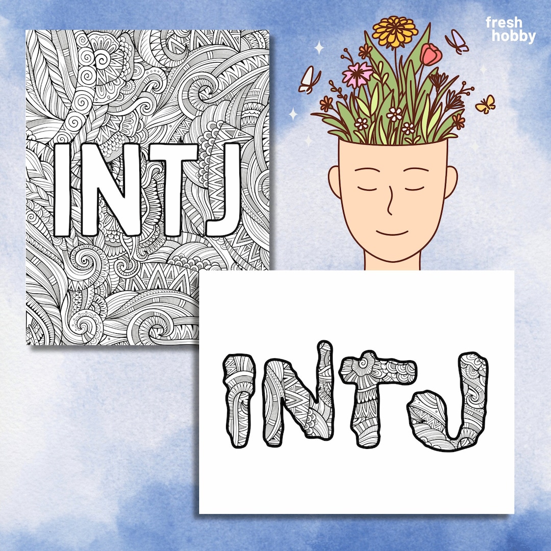 INTJ Personality Type Coloring Pages | 2 Coloring Pages for Your Myers ...