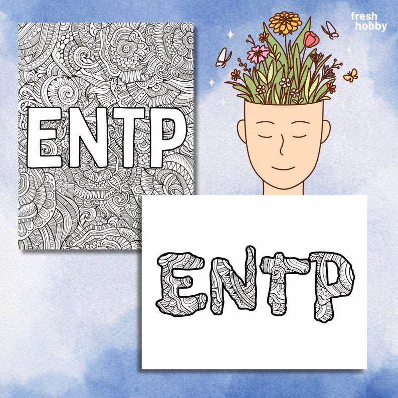 ENTP Personality Type Coloring Pages | 2 Coloring Pages for Your Myers ...