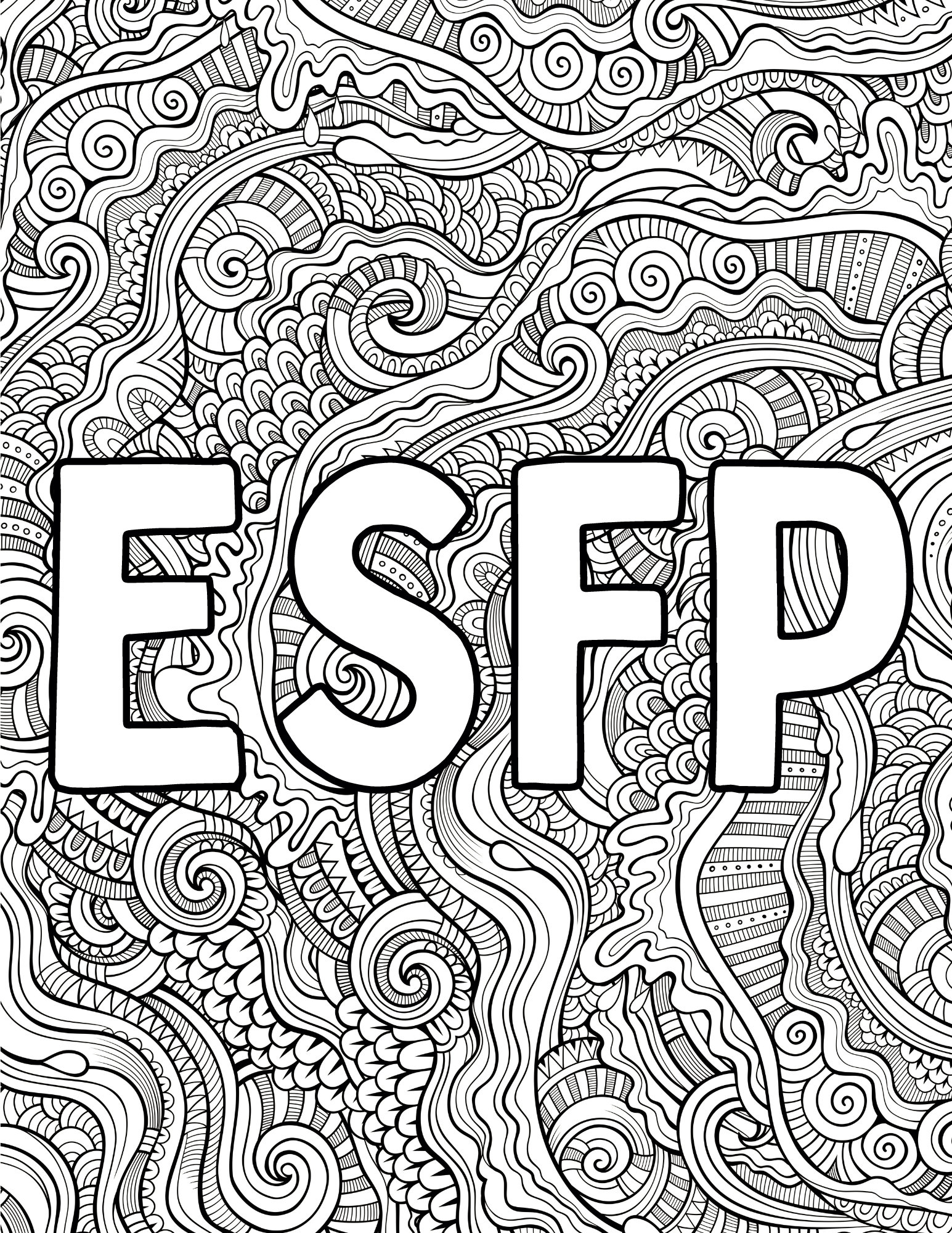 ESFP Personality Type Coloring Pages | 2 Coloring Pages for Your Myers ...