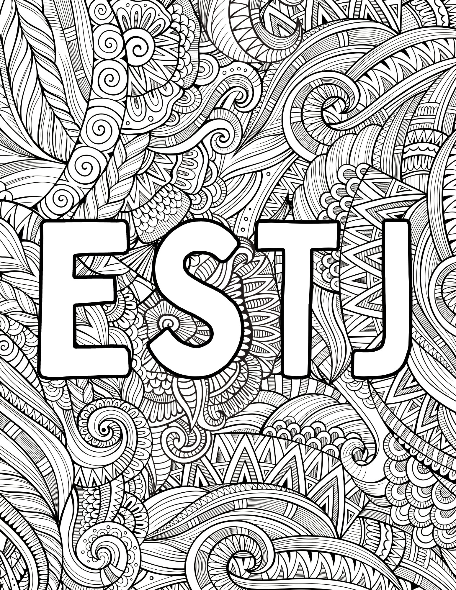 ESTJ Personality Type Coloring Pages | 2 Coloring Pages for Your Myers ...