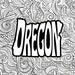 OREGON Coloring Pages (state Name & Floral Mandala Coloring Sheet) 2 ...