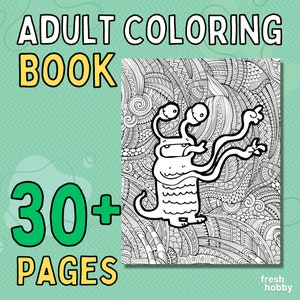 Awkward Aliens Coloring Book | 30+ Fun Pages (PDF Digital Download) - Etsy