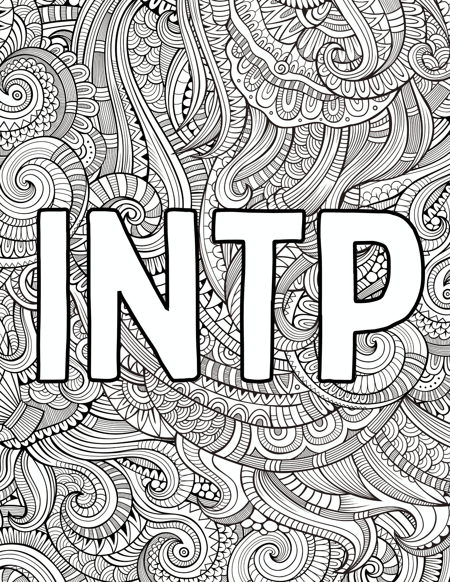INTP Personality Type Coloring Pages | 2 Coloring Pages for Your Myers ...