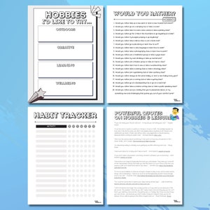 HOBBIES & LEISURE Worksheet Bundle | Recreational Therapy Activity ...