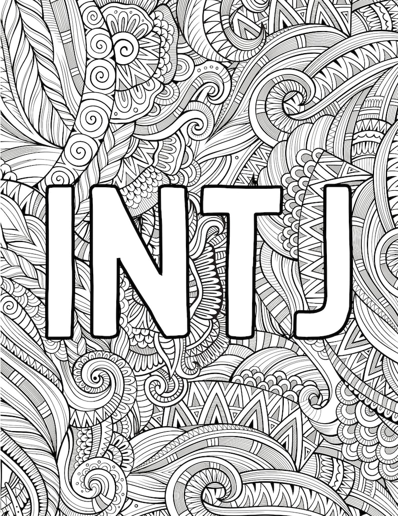 INTJ Personality Type Coloring Pages | 2 Coloring Pages for Your Myers ...