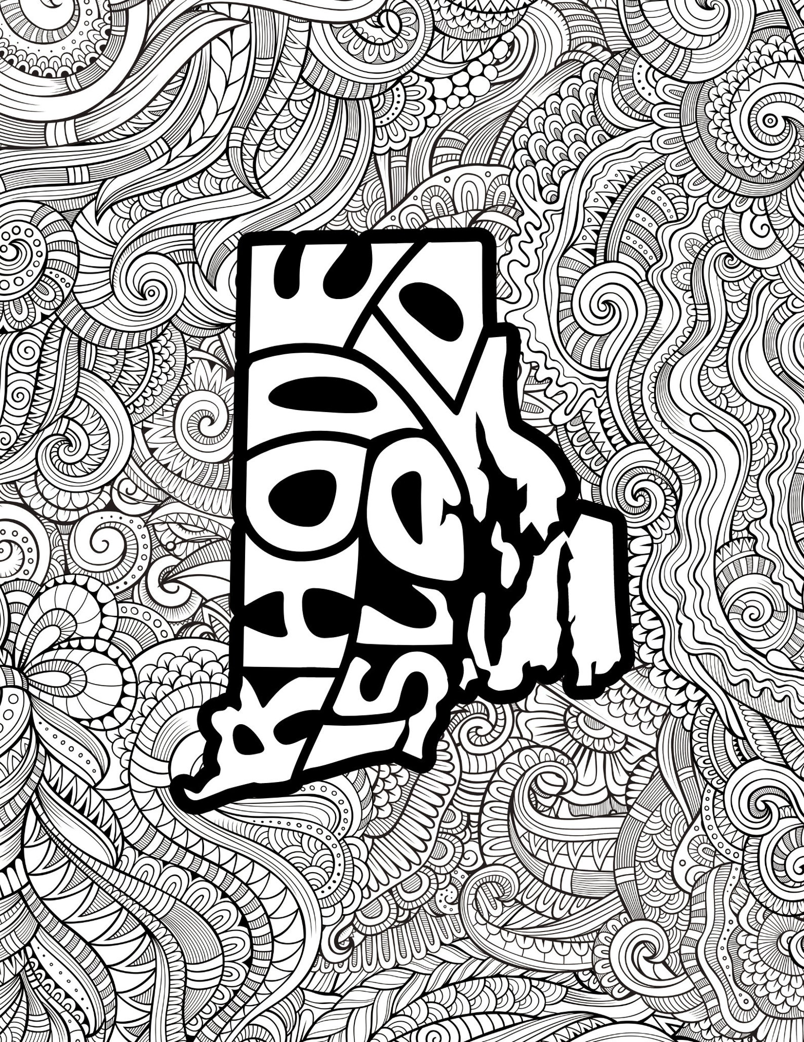 RHODE ISLAND Coloring Pages (state Name & Floral Mandala Coloring Sheet ...