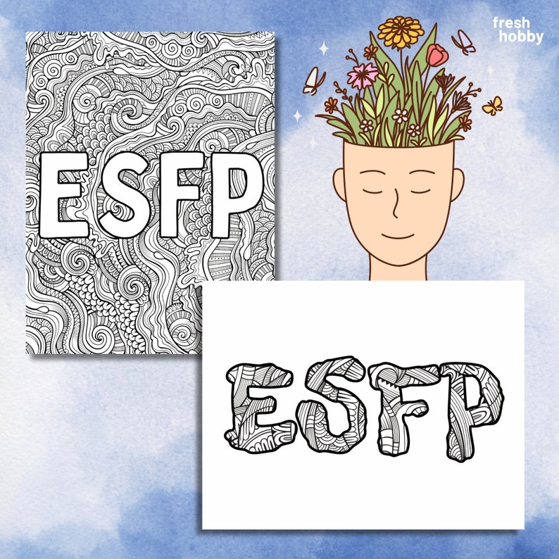 ESFP Personality Type Coloring Pages | 2 Coloring Pages for Your Myers ...