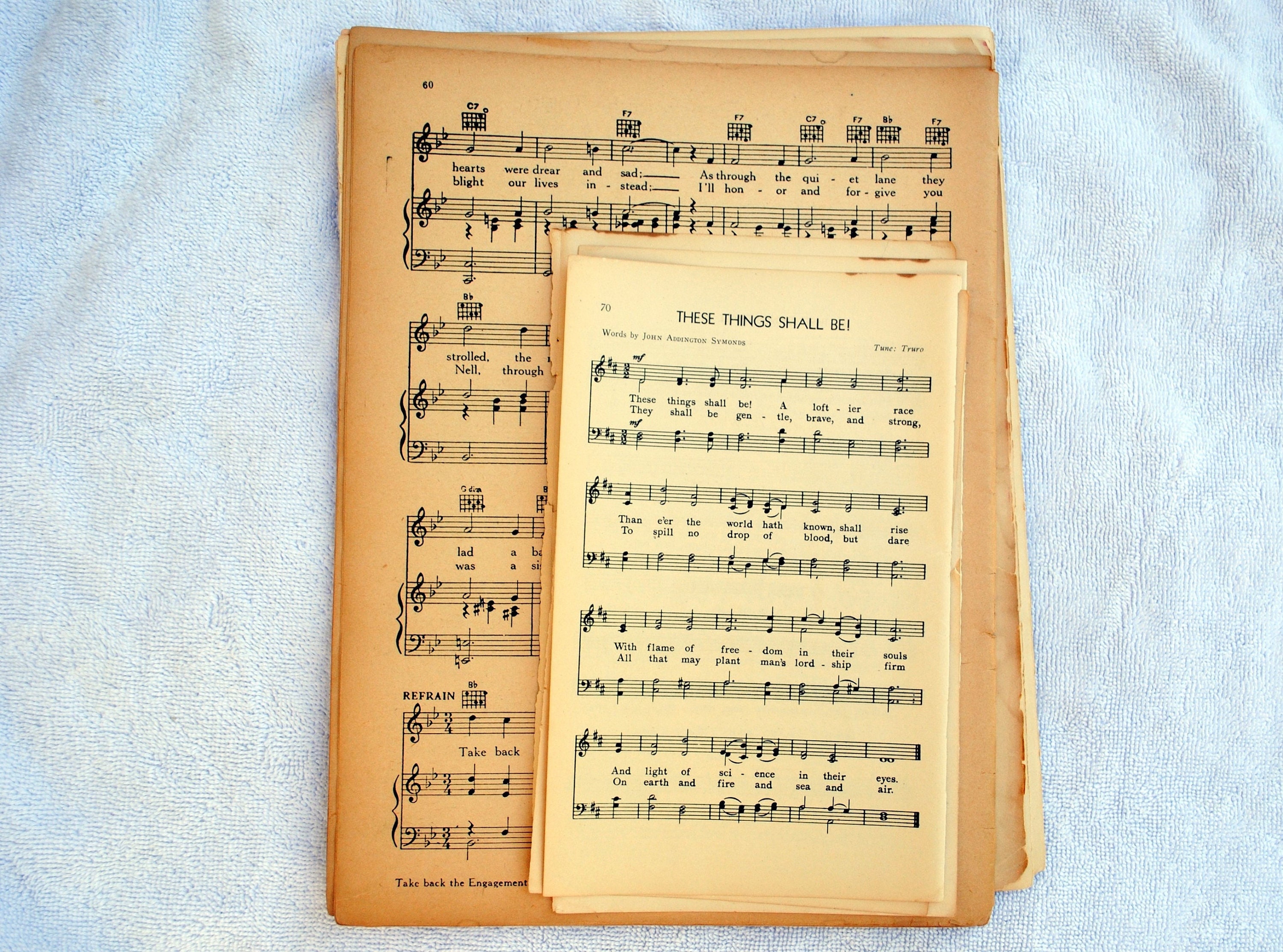 Antique Music Paper for Collage Scrapbooking Mixed Media Crafting 20 ...