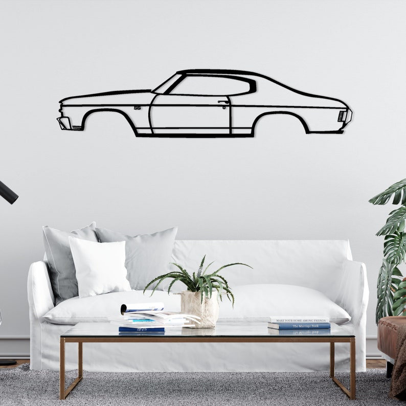 71 Chevelle Silhouette Metal Wall Art 71 Chevelle SS Metal - Etsy
