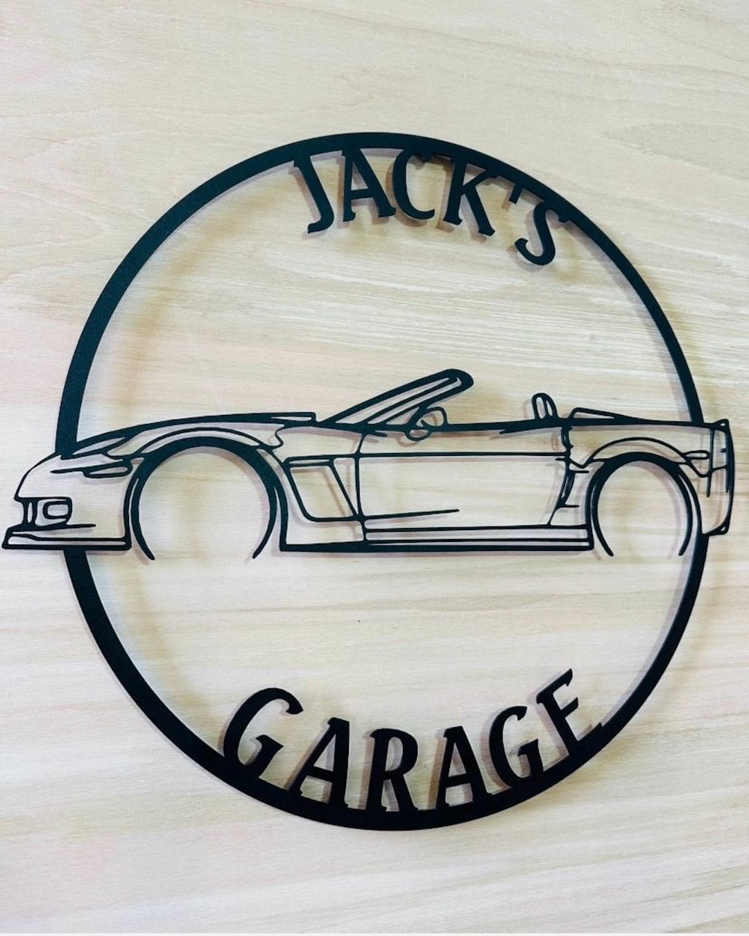 Custom Sports Car Metal Garage Sign: Man Cave Decor - Etsy