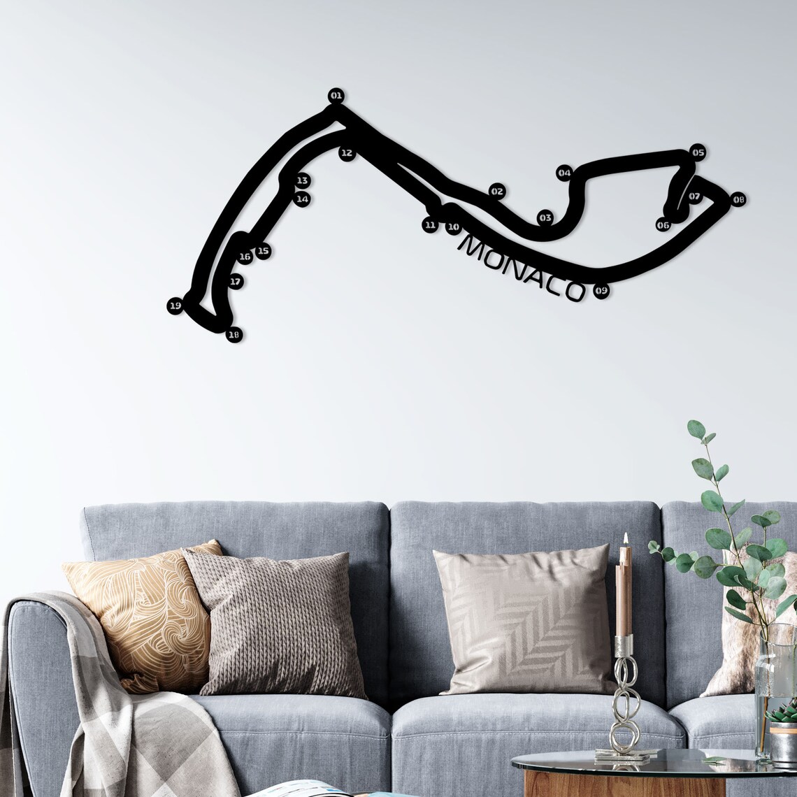 Monaco Grandprix Map Metal Sign Formula One F1 Grandprix - Etsy