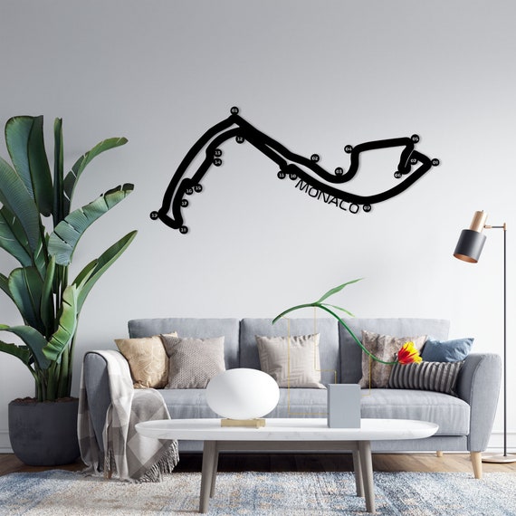 Monaco Grandprix Map Metal Sign Formula One F1 Grandprix - Etsy