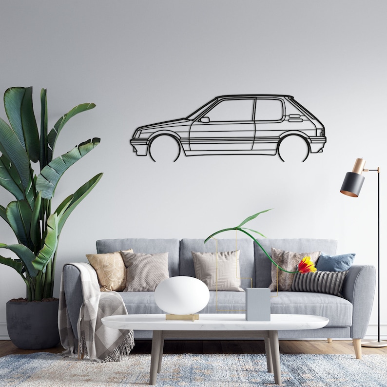 205 GTI Silhouette Metal Wall Art 205 GTI Metal Wall Art - Etsy