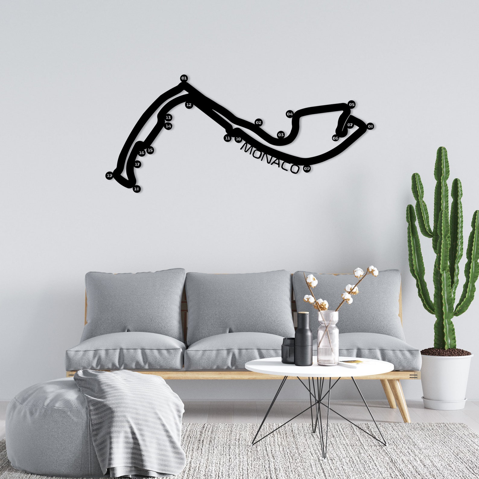 Monaco Grandprix Map Metal Sign Formula One F1 Grandprix - Etsy