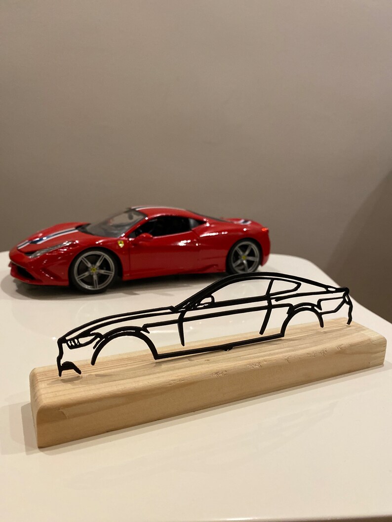 Muscle Car Shelf Decor: Steel Silhouette on Wood Base - Etsy