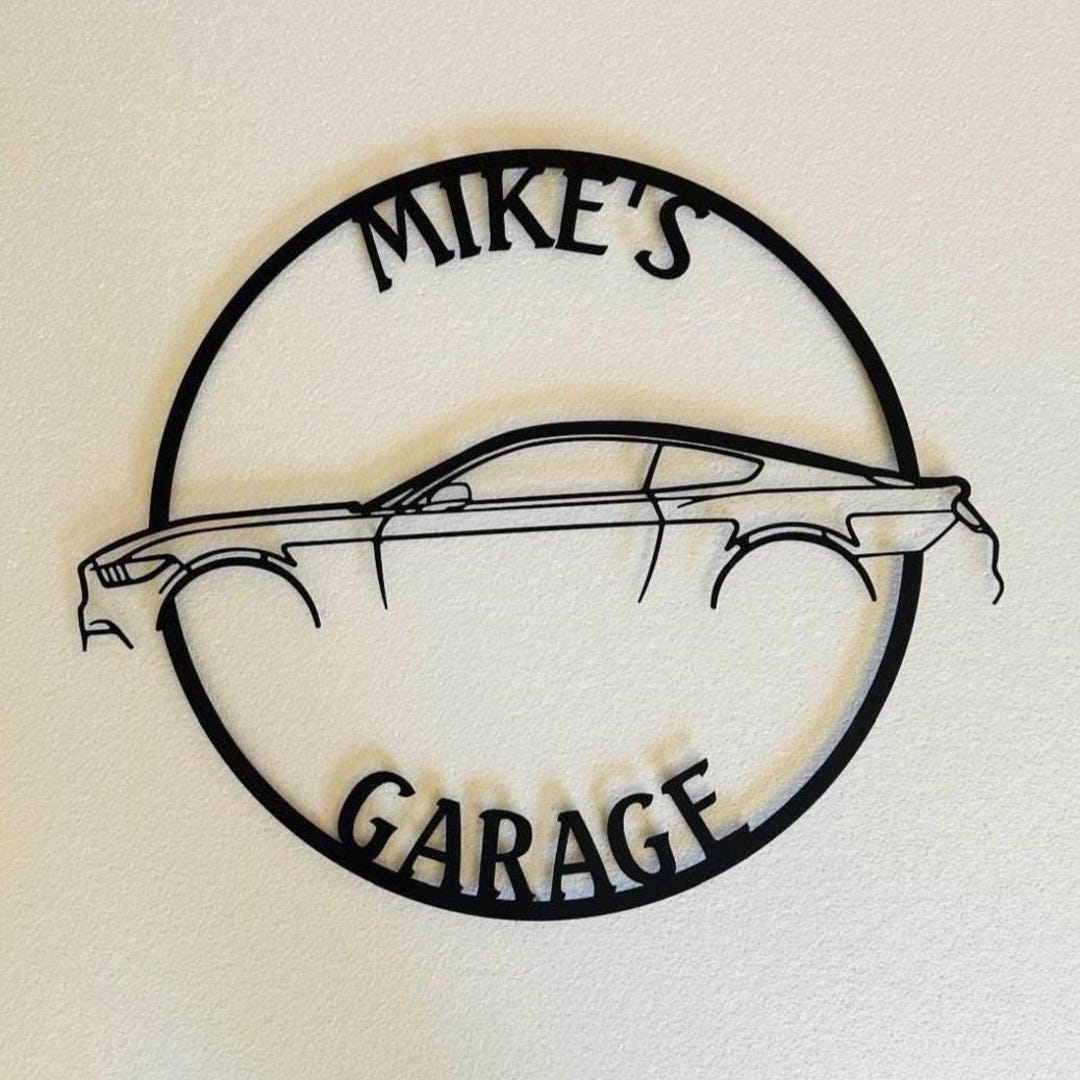 Muscle Car Metal Garage Sign: Personalized Auto Decor - Etsy
