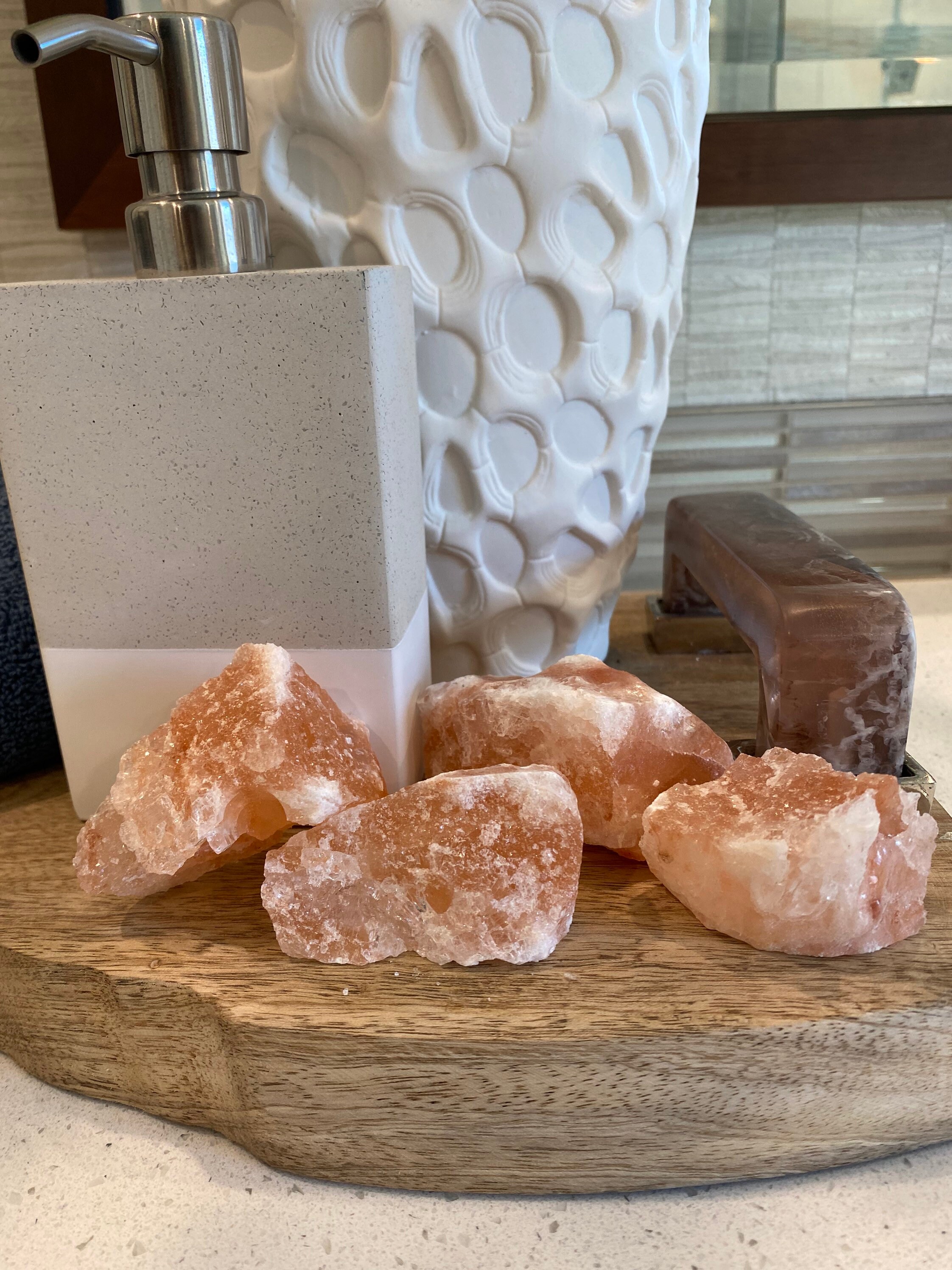 Pink Himalayan Salt Bath Rocks: Hypoallergenic Mineral Soak, 4-mini ...
