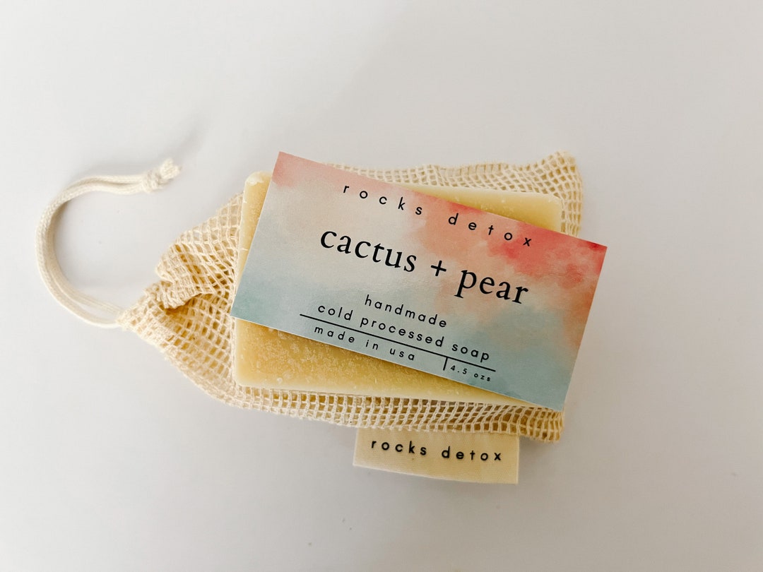Handmade Cactus + Pear Soap: Organic Shea Butter, Earthy Tropical Scent ...