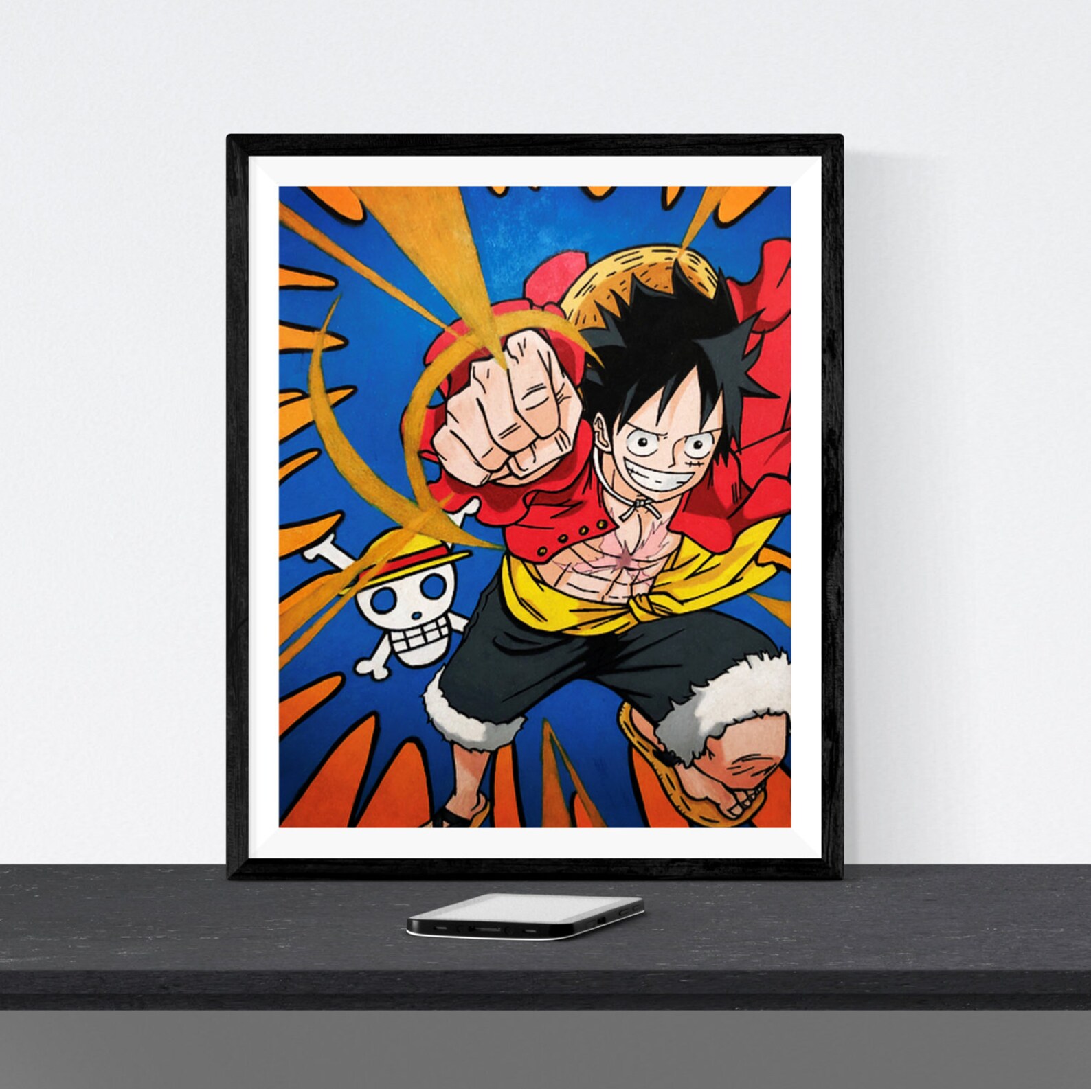 Monkey D Luffy Poster One Piece Poster One Piece Wall Art | Etsy