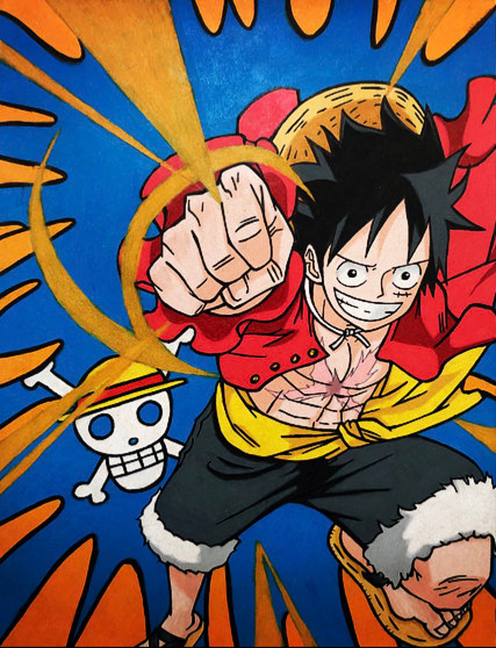 Monkey D Luffy Poster One Piece Poster One Piece Wall Art | Etsy