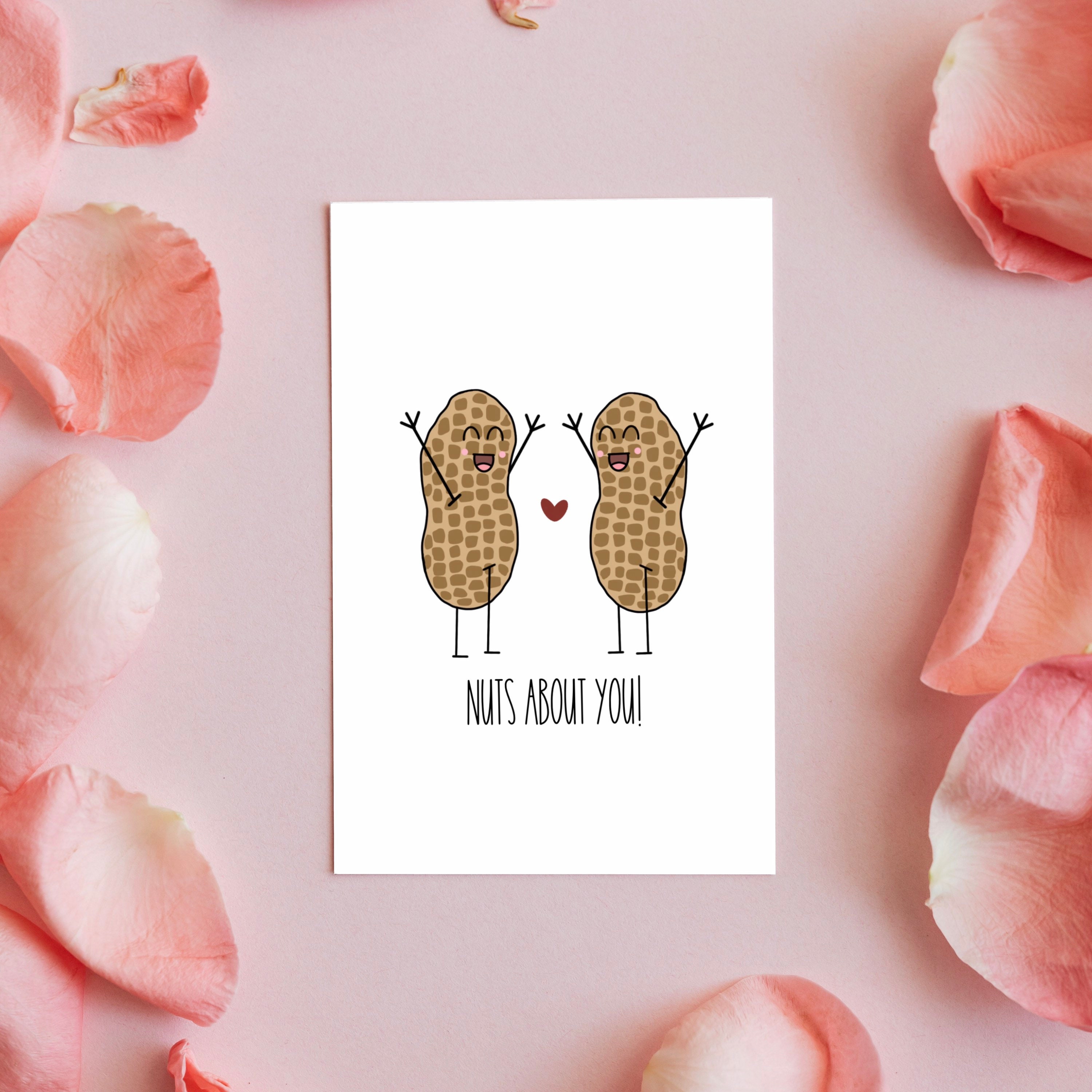 Nuts about You Greetings Card cute funny Anniversary card | Etsy