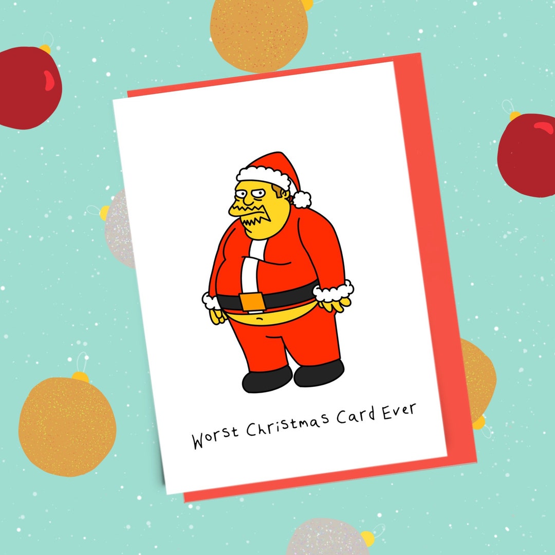 Comic Book Guy Christmas Card, Funny Simpson Card, Funny Simspon ...