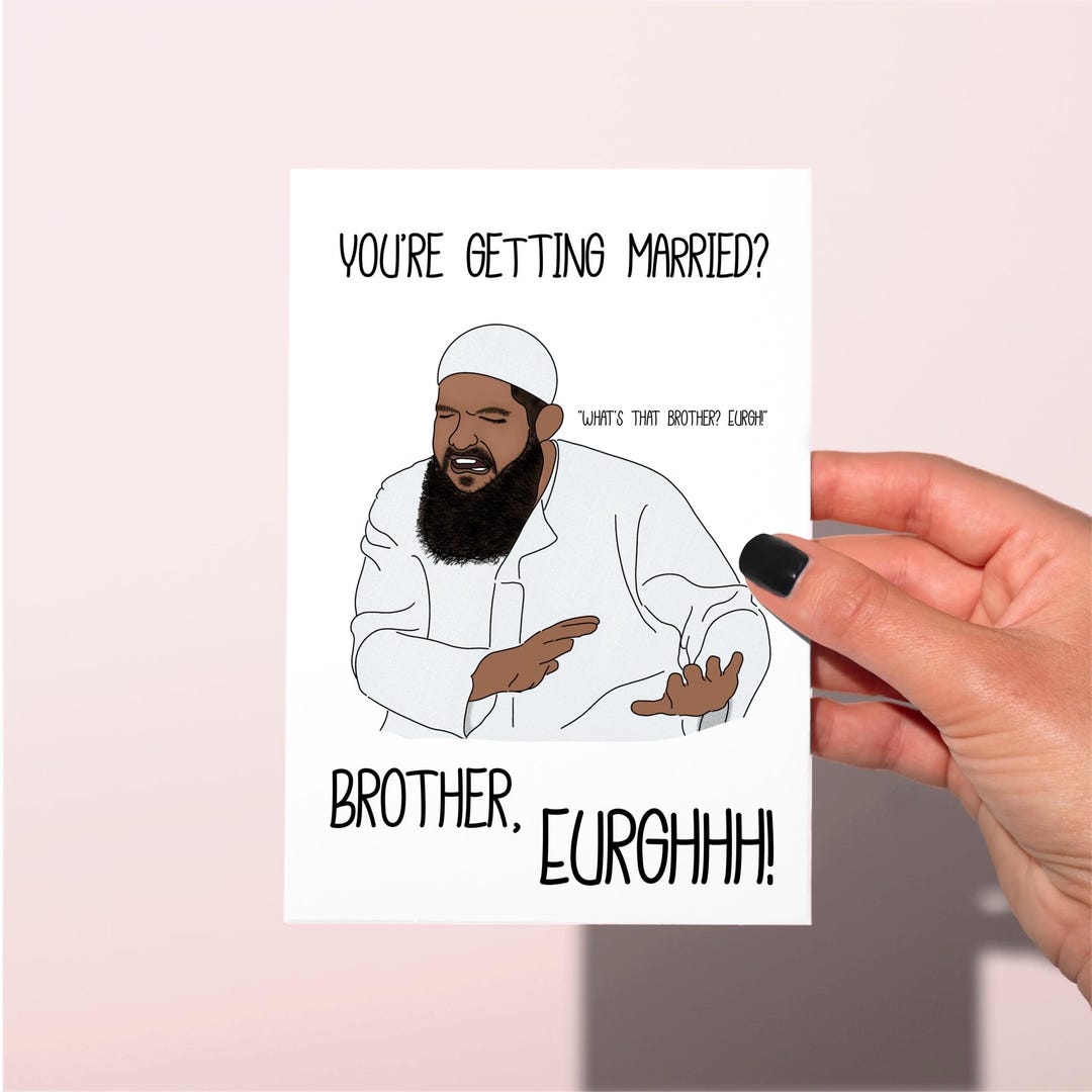 Brother Eurgh Tiktok Wedding Card, Funny Meme Tiktok Wedding Card ...