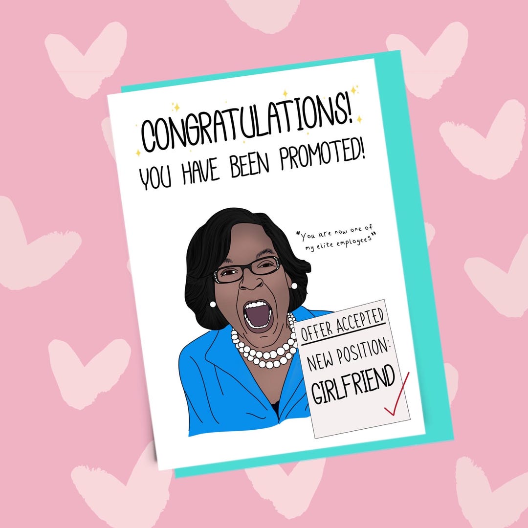 You Have Been Promoted Meme Tiktok Valentines Day Card, Funny ...