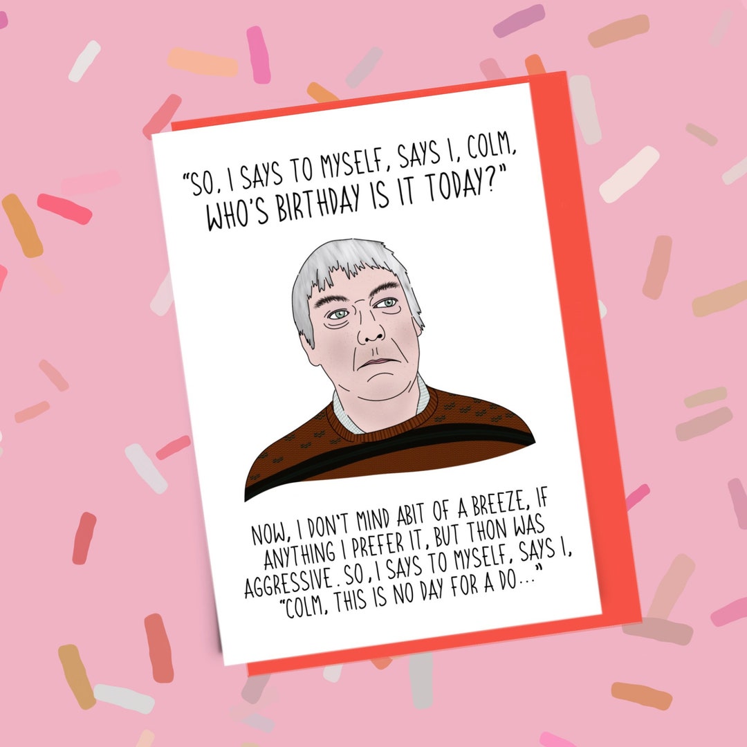 Uncle Colm Birthday Card, Another Birthday Funny Birthday Card, Derry ...