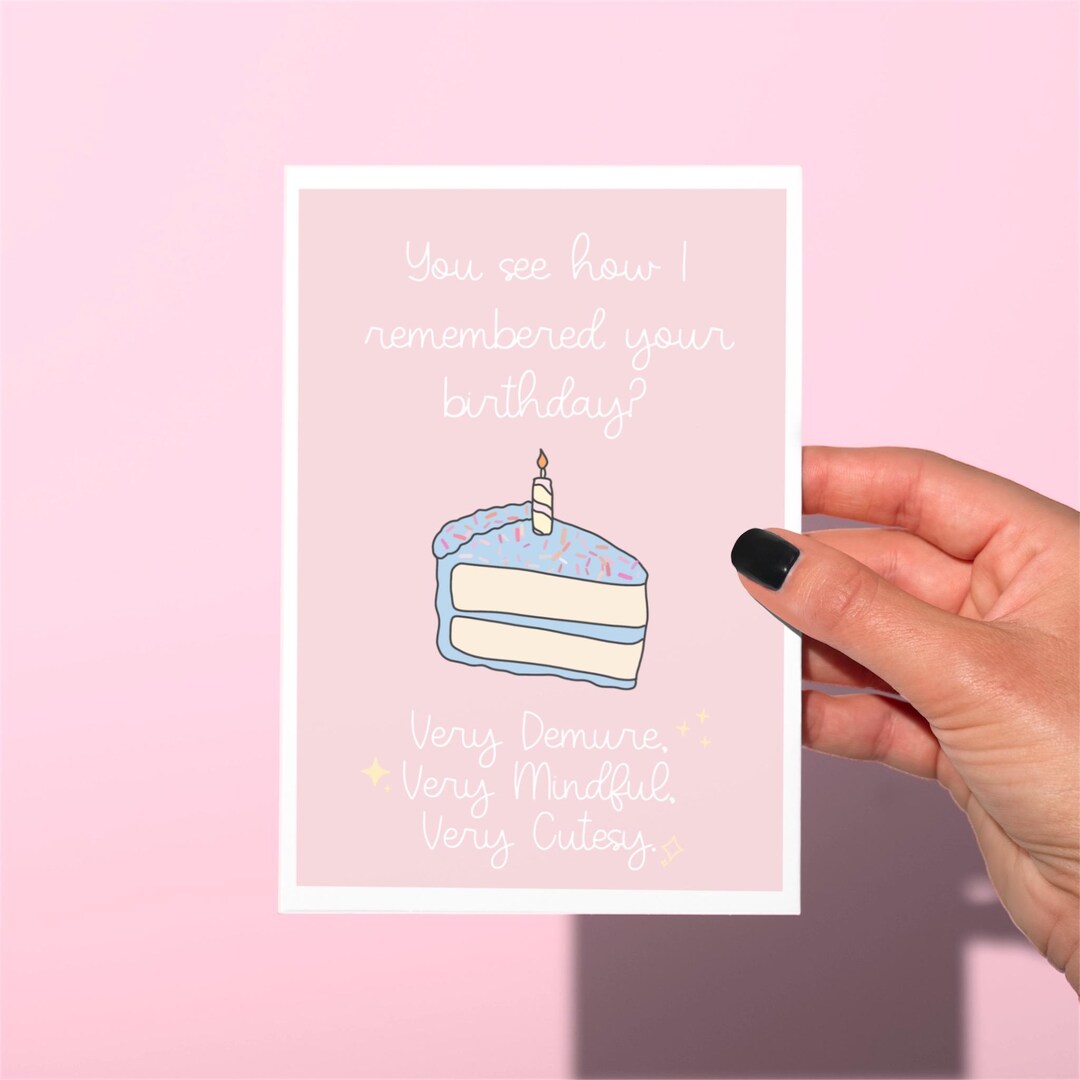 Very Demure, Very Mindful Birthday Card, Funny Birthday Card, Funny ...