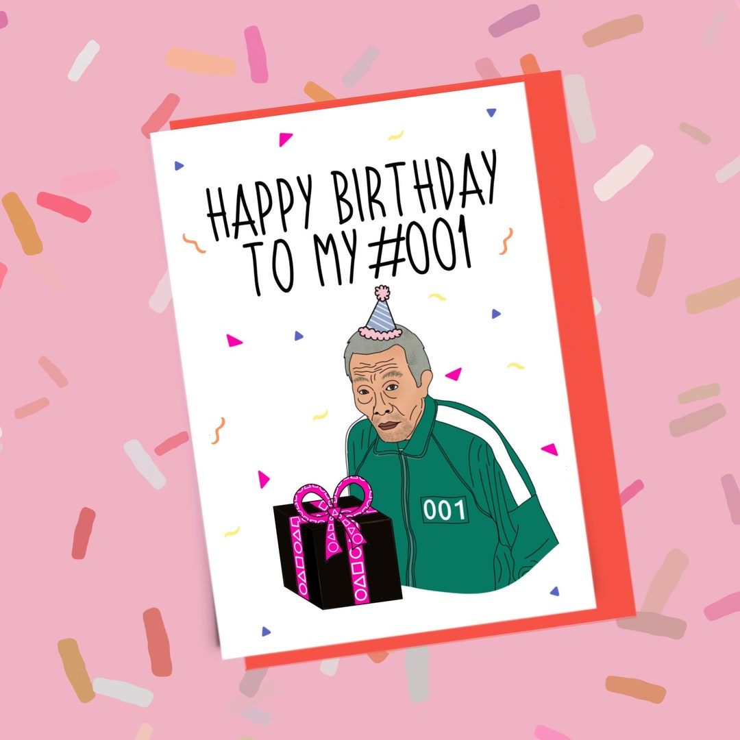 Funny Squid Birthday Card 001 Funny Game Birthday Card Happy - Etsy