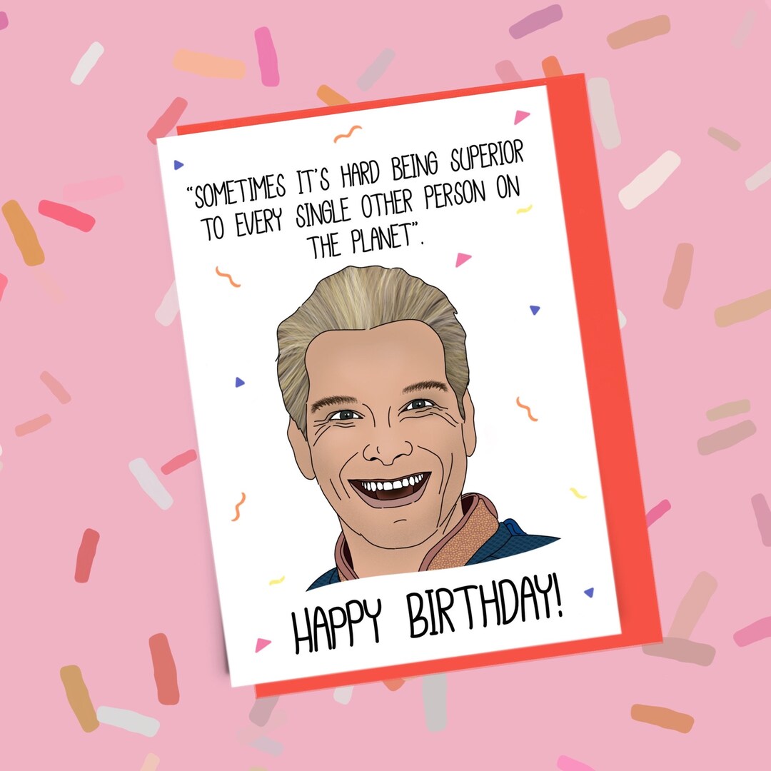 Homelander Boys Birthday Card, Funny Homeland Card, Funny the Boys ...