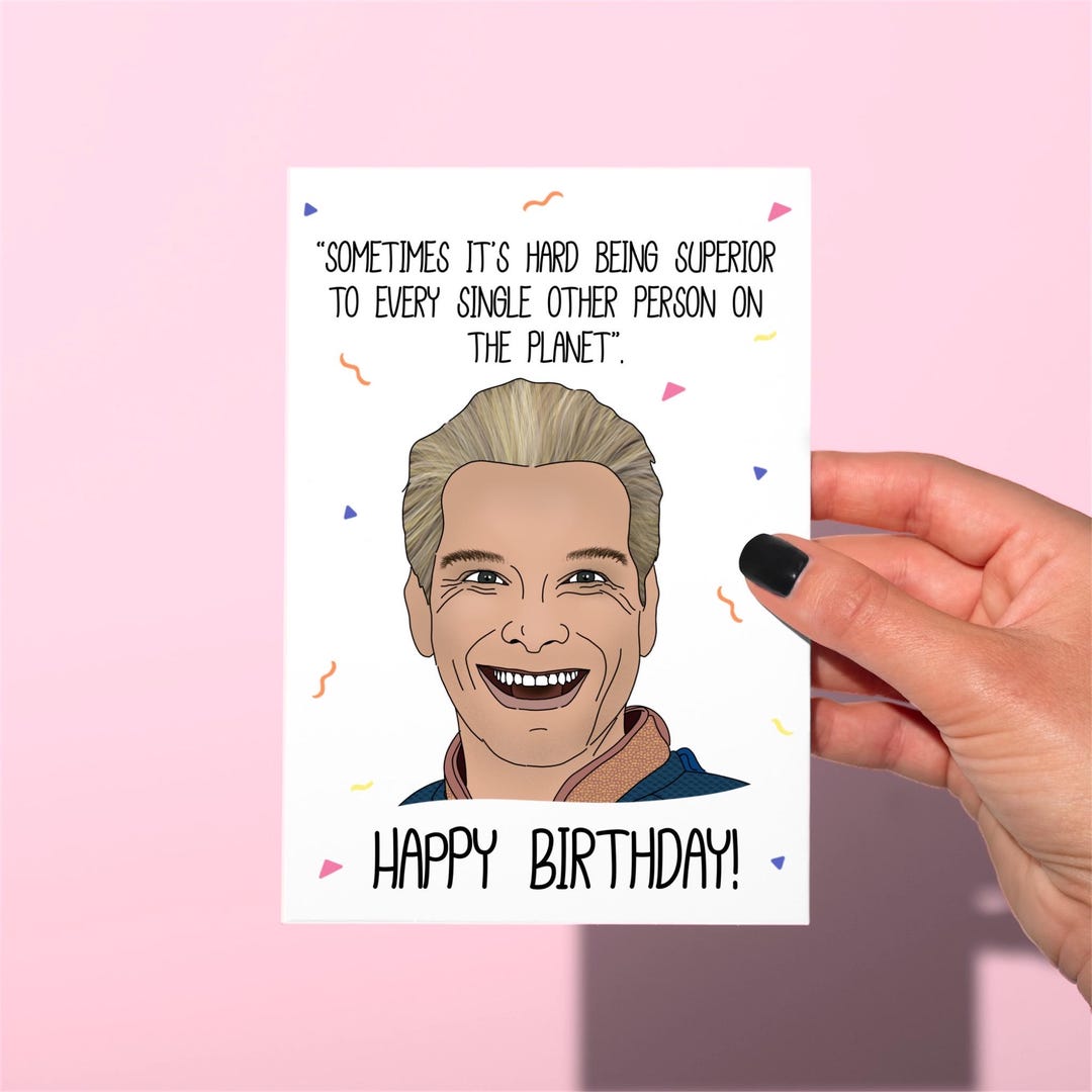 Homelander Boys Birthday Card, Funny Homeland Card, Funny the Boys ...