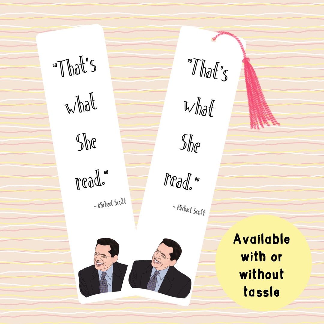 Michael Scott Office Bookmark, Funny Office Bookmarks, Funny Michael ...
