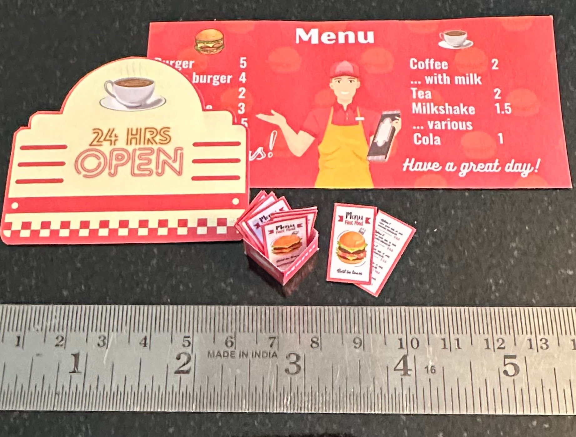 1/12 Dolls House Cafe-diner Printable Menu/posters - Etsy