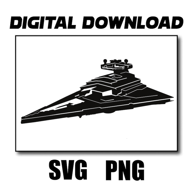 Star Destroyer SVG – Minimalist Star Wars Design (digital Download) - Etsy