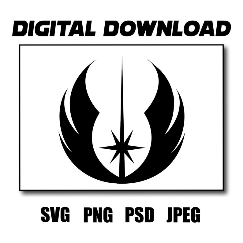 Jedi Crest SVG Digital Download SVG PNG Star Wars - Etsy Israel