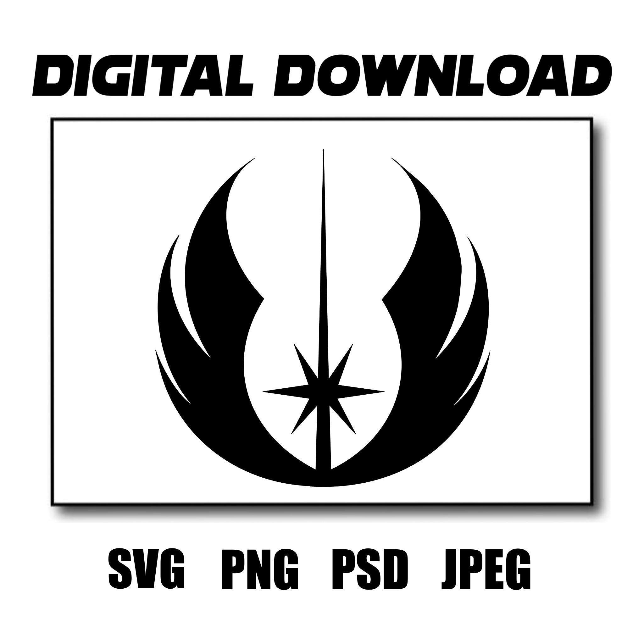 Jedi Crest SVG - Digital Download- SVG - PNG - Star Wars - Jedi - Jedi ...