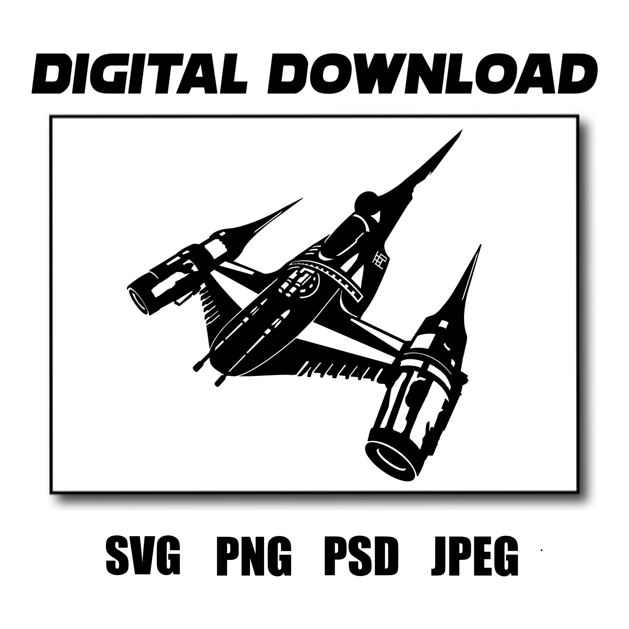 Naboo N1 Starfighter SVG – Minimalist Star Wars Spaceship (digital ...
