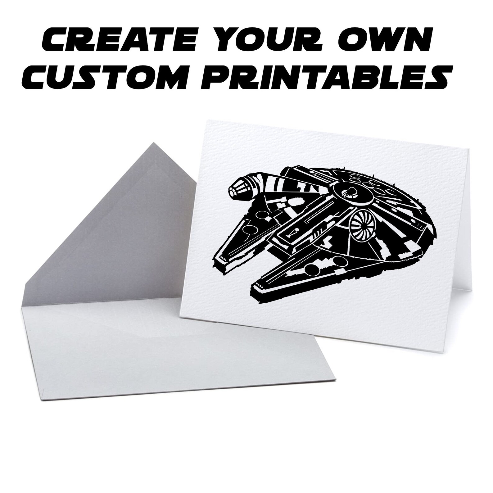 Millennium Falcon SVG 2.0 Digital Download Minimalist SVG - Etsy