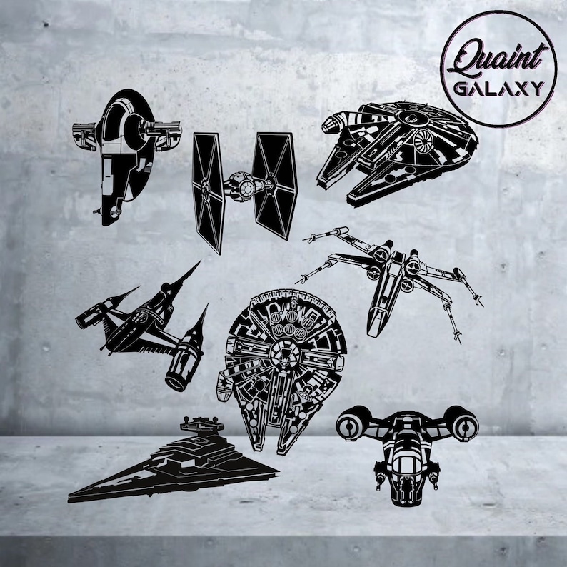 Starwars Ship SVG Bundle 8 Designs Digital Download SVG - Etsy