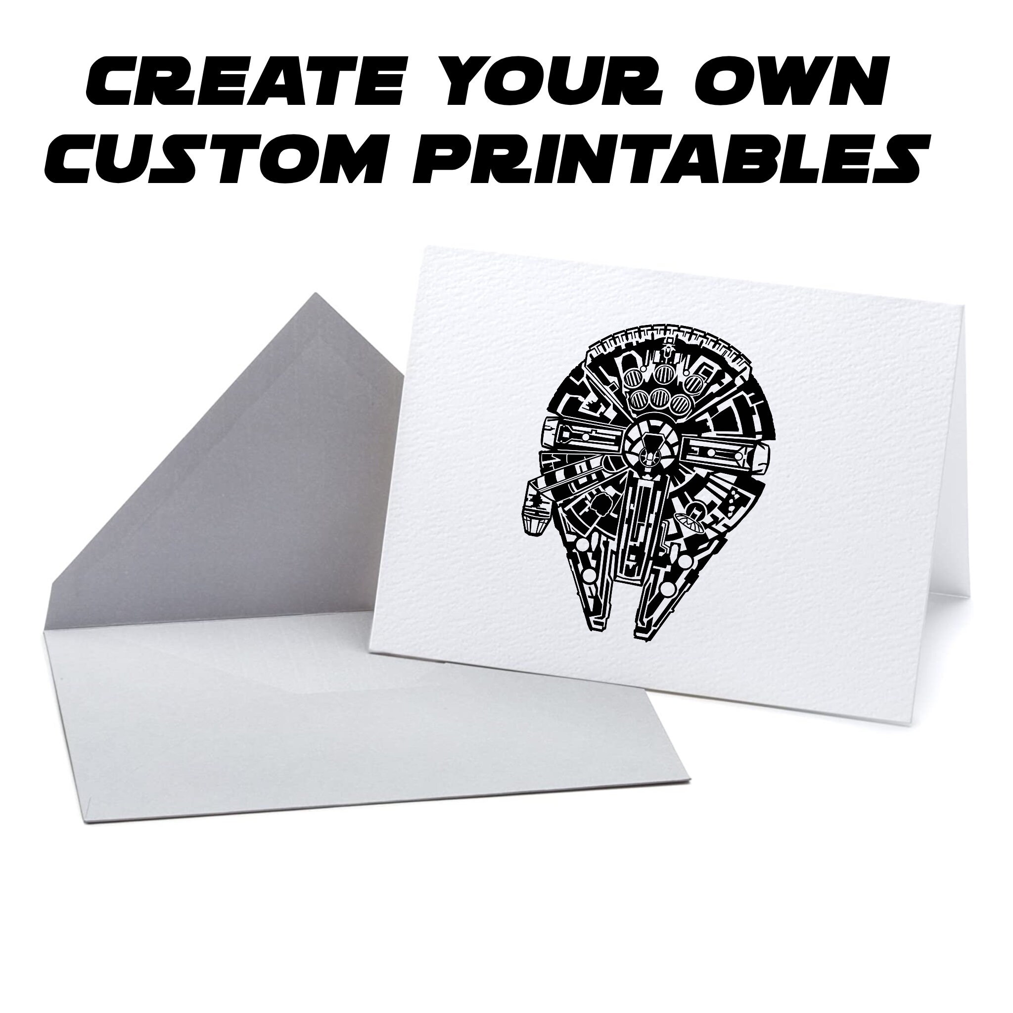 Millennium Falcon SVG - Digital Download- Minimalist - SVG - PNG - Star ...