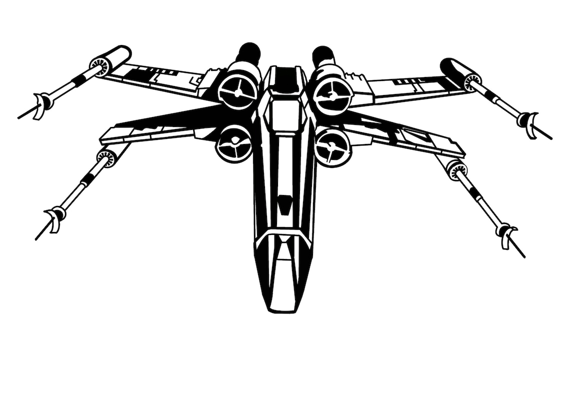 X-wing Starfighter SVG – Minimalist Star Wars Design (digital Download ...
