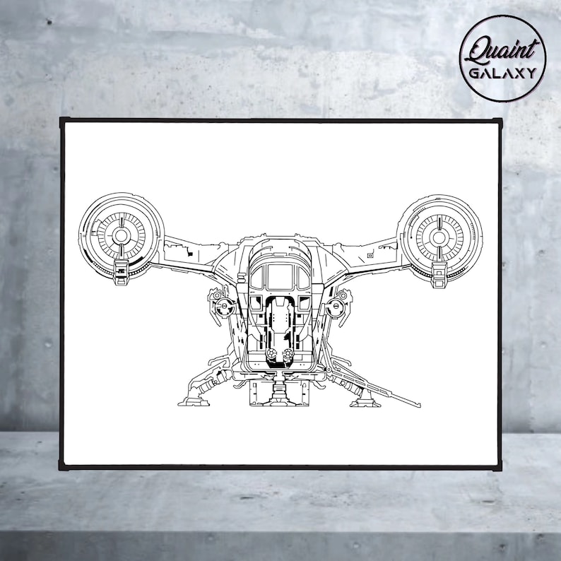 Razor Crest Schematic SVG Mandalorian Starwars SVG - Etsy