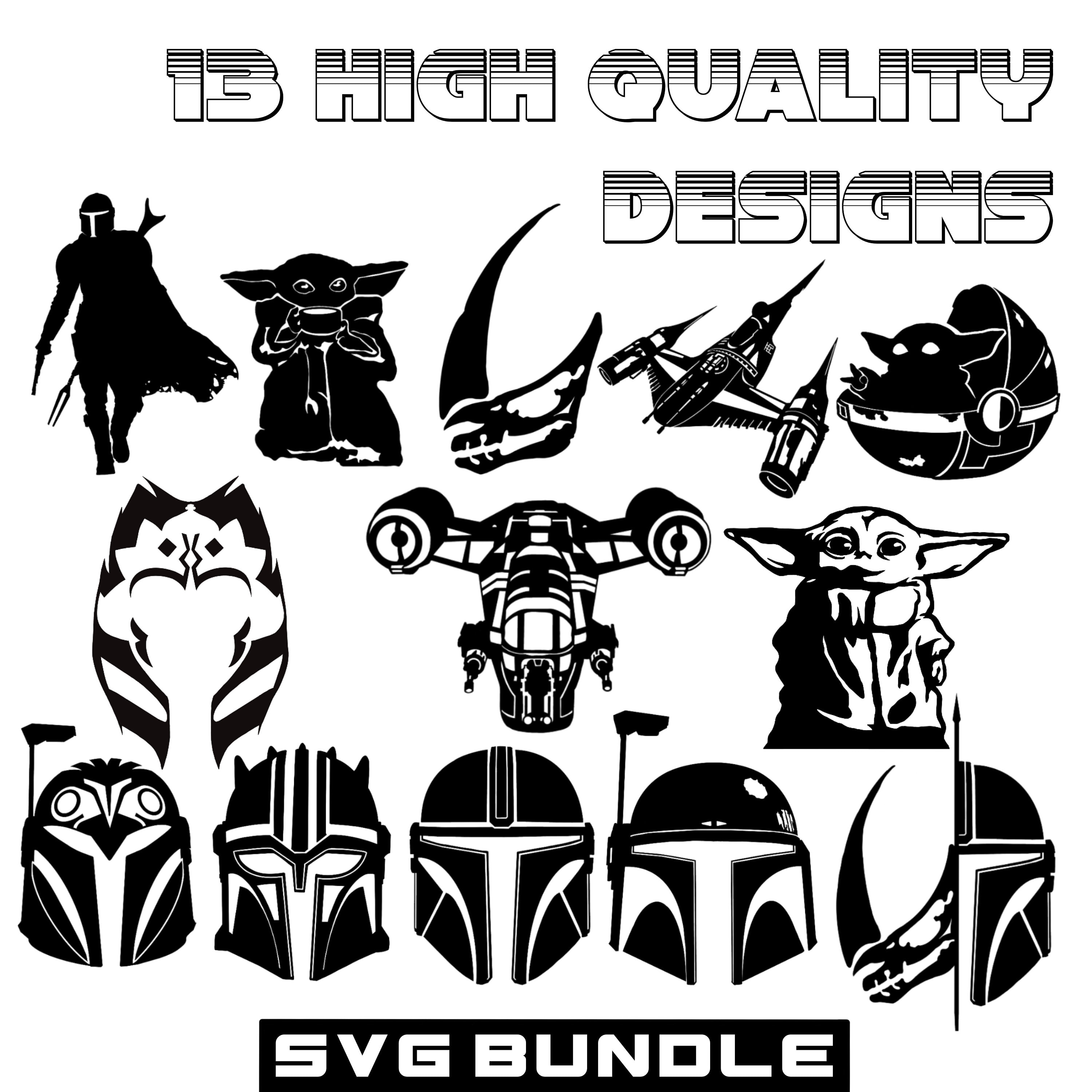 Mandalorian SVG Bundle 13 Designs Digital Download SVG - Etsy Australia