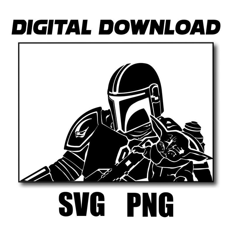 Mandalorian & Grogu SVG Descarga digital SVG PNG Star - Etsy México